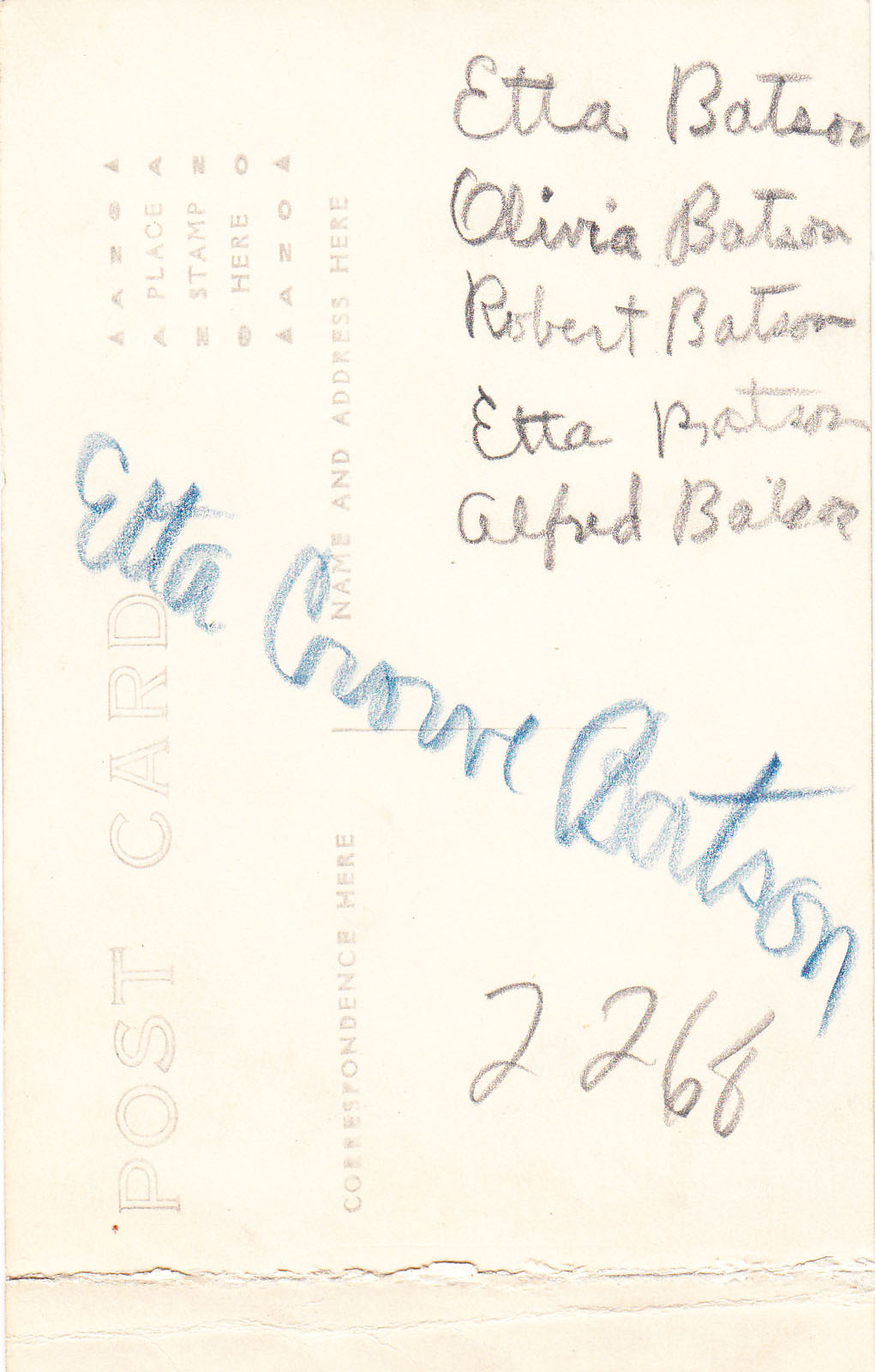 Etta Crow Batson, Olivia Batson, Etta Batson, Robert Batson, Alfred ...